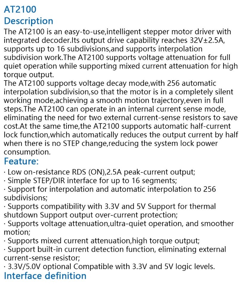 At2100 Stepstick Stepper Motor Driver Module Instead Tmc2100 Tmc2208 With Heat Sink Super Silent