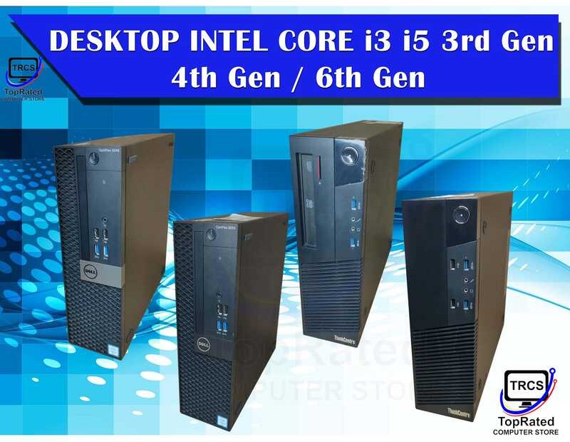 Desktop Computer Slim Type (Branded) I3 I5 3Rd 4Th 6Th Gen RAM No HDD ...