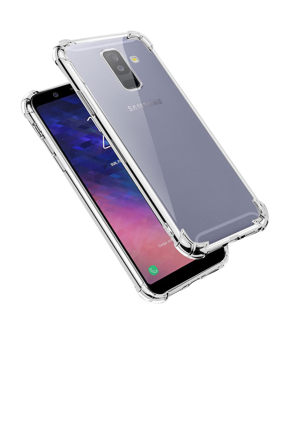 For Samsung Galaxy J8 2018 J810Y Shockproof Case Clear Silicone Soft ...