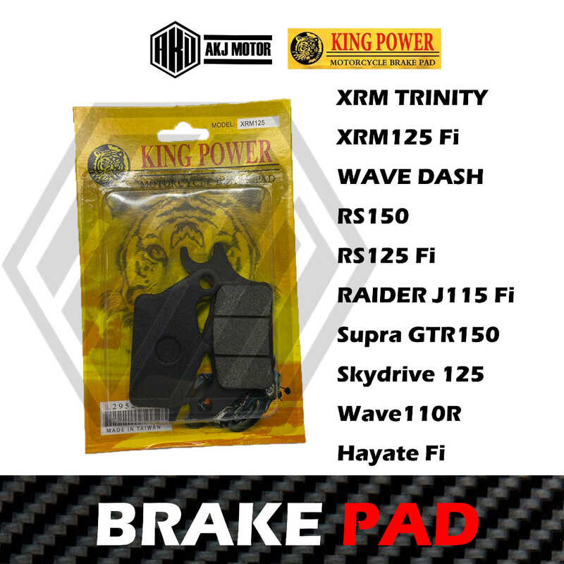 KING POWER Brake Pad (Harap) Xrm125 / XRM Trinity/Rs125 Fi/Rs150/ GTR ...