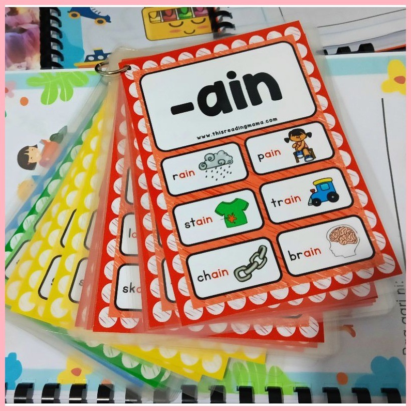 Reading flashcards LONG Vowels Word Family Cards laminated for ...
