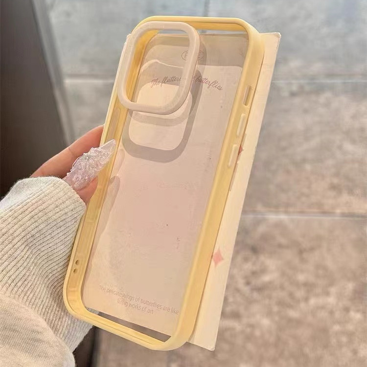 Luxury Colorful Bezel Transparent Acrylic Phone Case for iPhone 16 15 ...