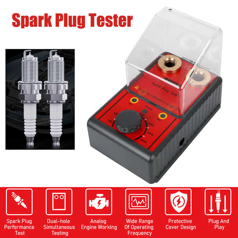 0-6000Rpm 12V Spark Plug Tester Diagnostic Tool Analyzer Ignition ...