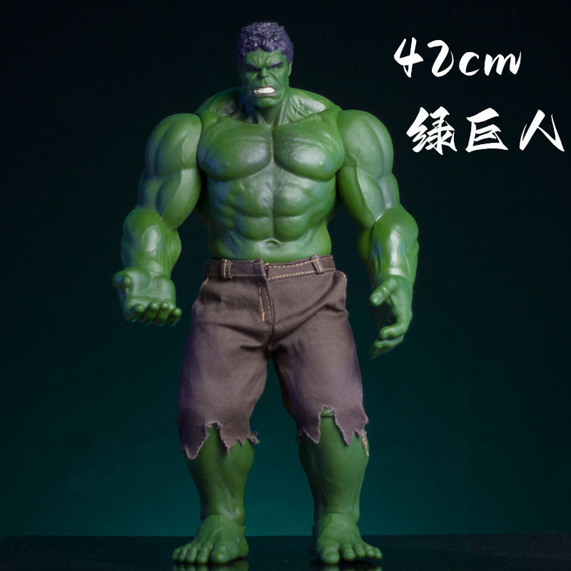 42cm Marvel Hulk The Avengers Super Size hand puppet model articulated ...