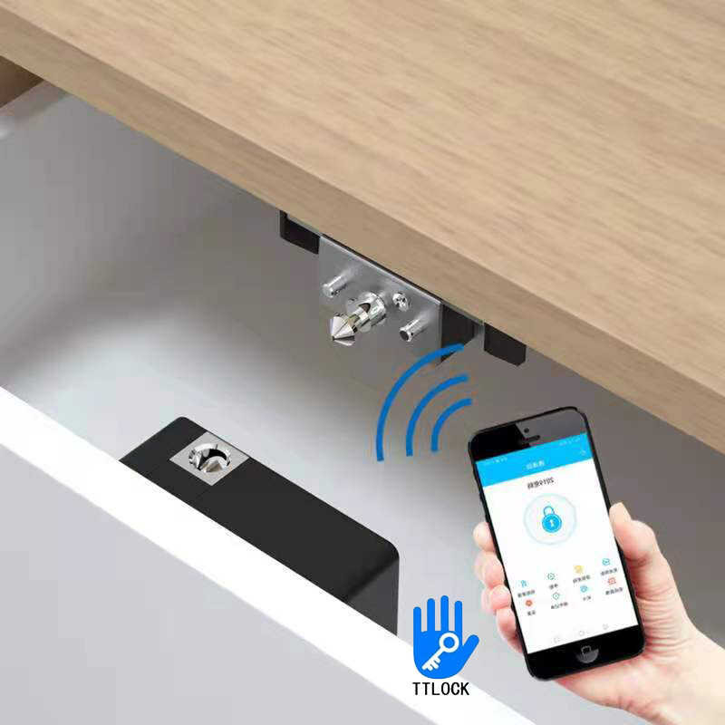 Smart Cabinet Lock Invisible Ttlock App Card Hidden Keyless Drawer ...