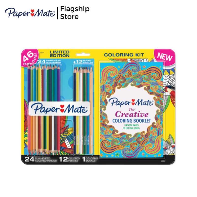 Paper Mate Coloring Kit 36Ct +1 Coloring Book Trio Dual/Round | Shopee ...