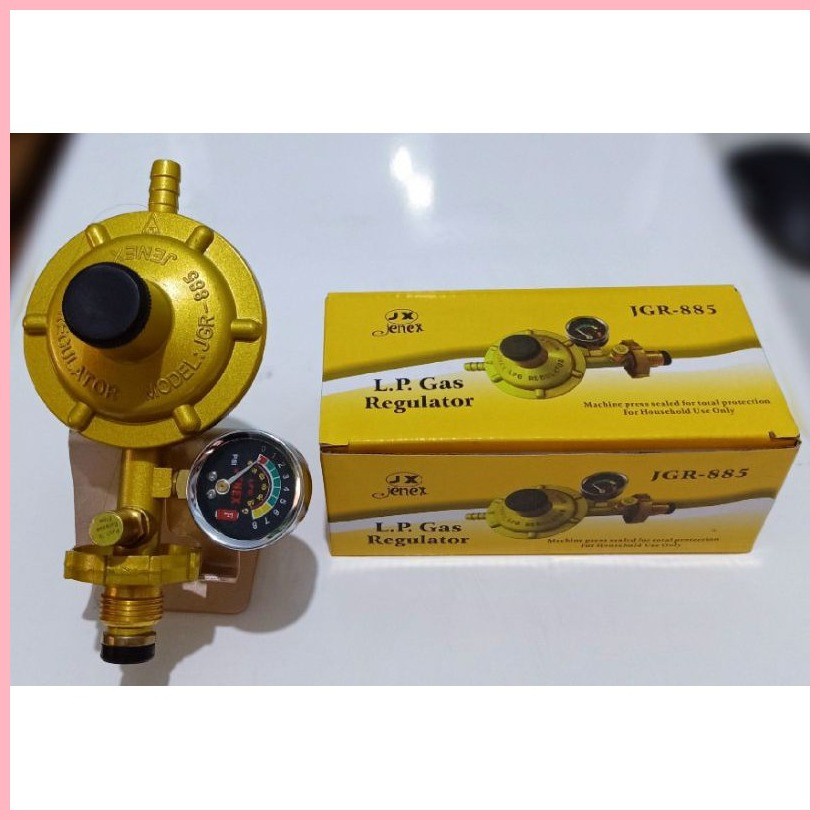 LPG Regulator with Level Gauge and Safety Relief push pin and optional ...