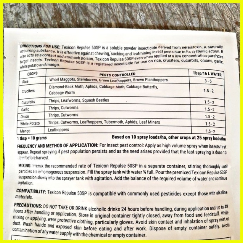 REPULSE CARTAP 50SP (100 GRAMS) SYSTEMIC INSECTICIDE by TEXICON ...