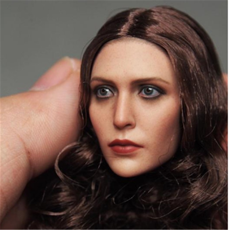 1:6 Scale Model Revenge Sculpts Red H Witch Woman Head Carving Sculpt ...