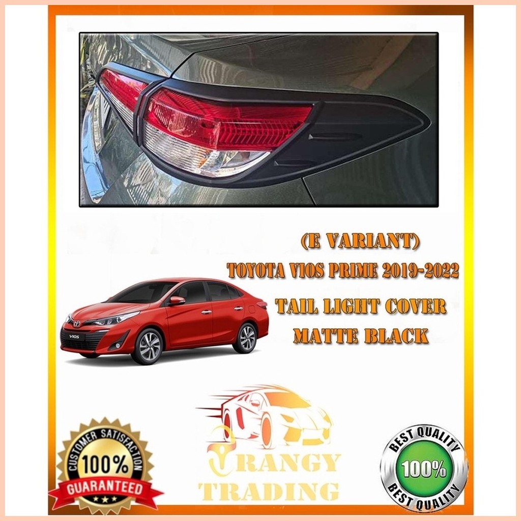 Toyota Vios 2019 to 2024 Prime Taillight cover Matte Black 2020 2021 ...