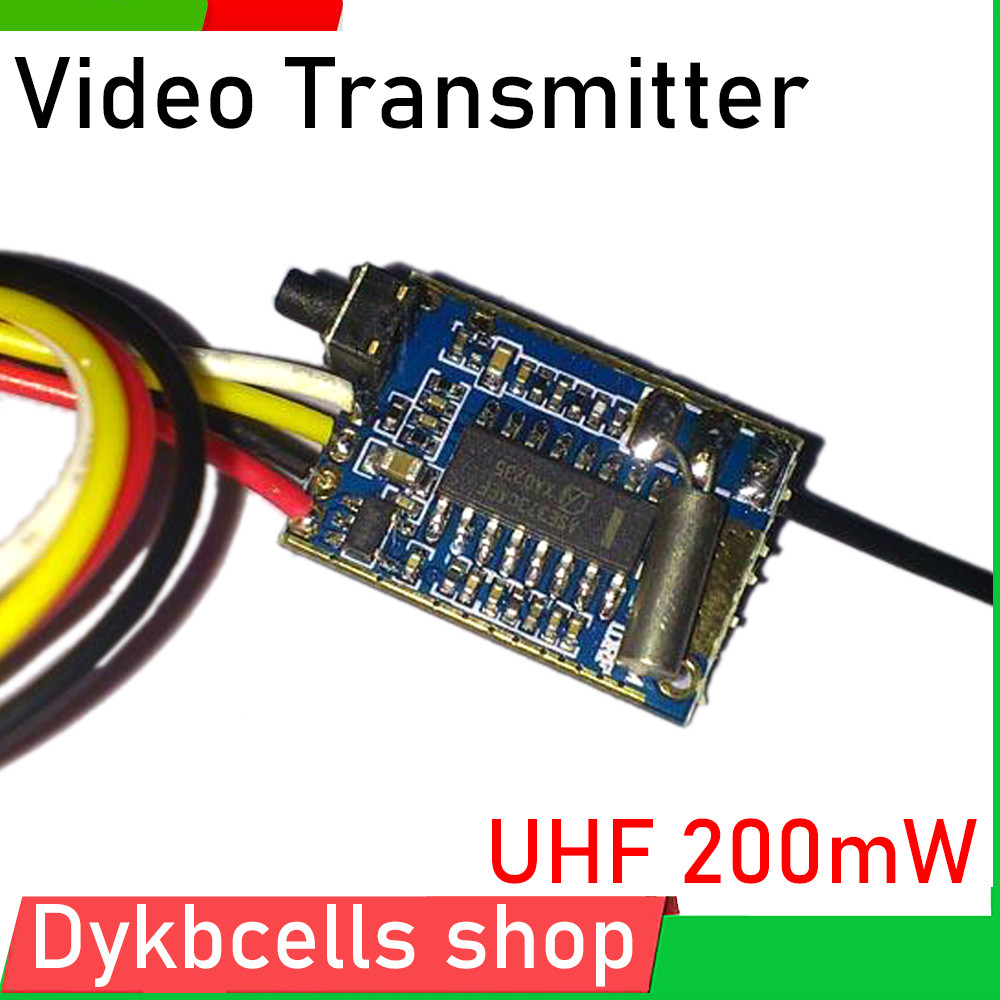 UHF TV Transmitter 200mW Wireless image transmission audio video Module ...