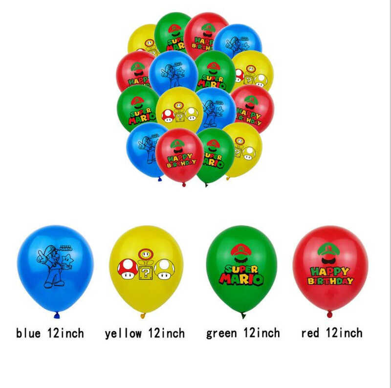 Super Mario Theme Party Birthday Decoration Supplies Banner Cake Topper ...