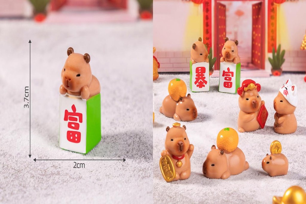 GRA Cute Capybara Ornament Mini Capybara Decoration Adorable Capybara ...