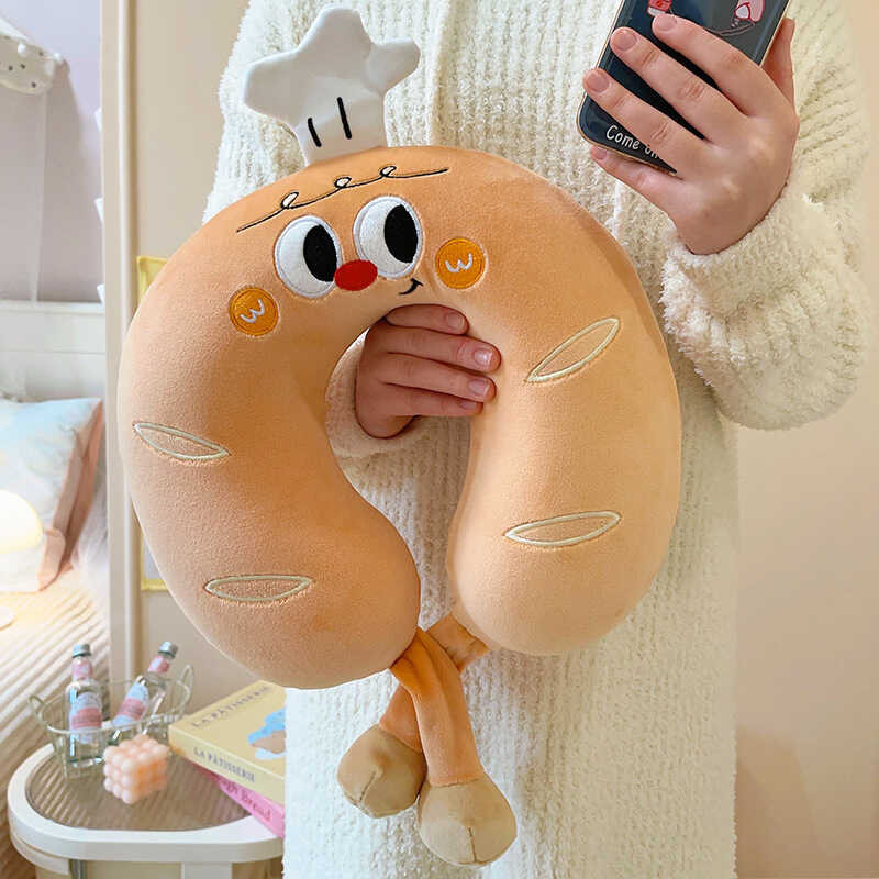 Bread Memory Foam Neck Pillow u-Shaped Pillow Office Nap Pillow Cushion ...