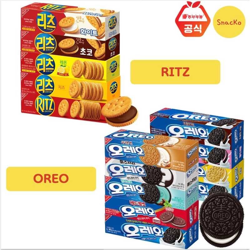Korea OREO Cookies RITZ Crackers - All Flavors 3Ec | Shopee Philippines
