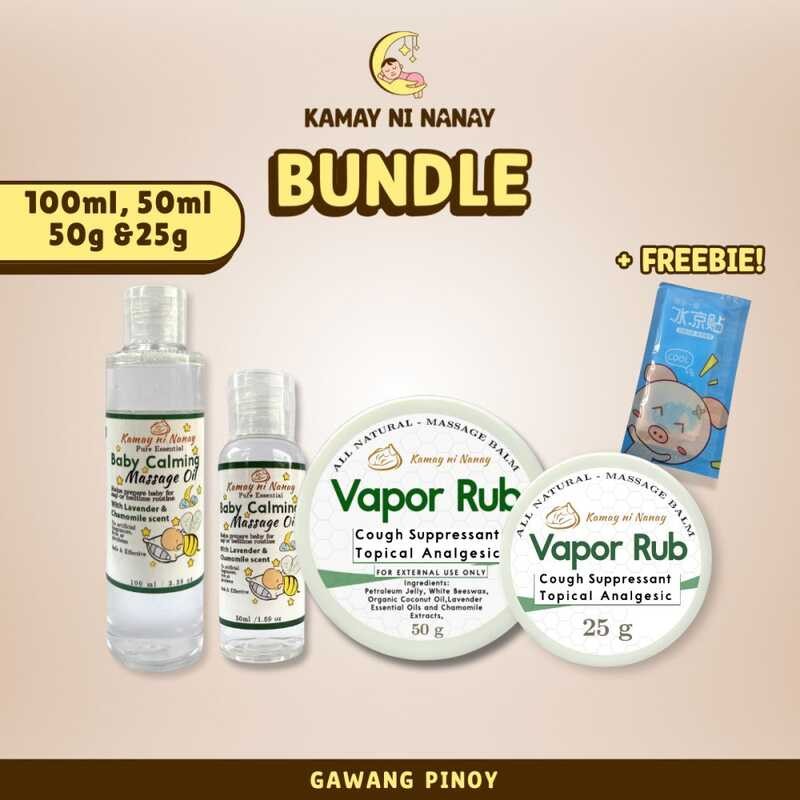 Kamay Ni Nanay Vapor Rub Baby Balm – 100% Natural Massage Balm Combo ...
