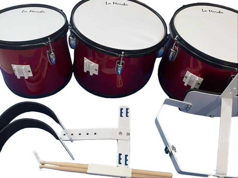 Trio Triple Marching Drums La Marcha 8", 10" And 12" Size 15F | Shopee ...