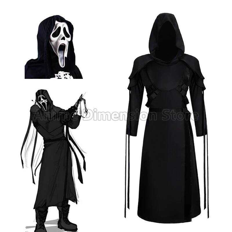 Xj The Ghost Face Cosplay Costume Game Dead Daylight Role Play Uniform ...
