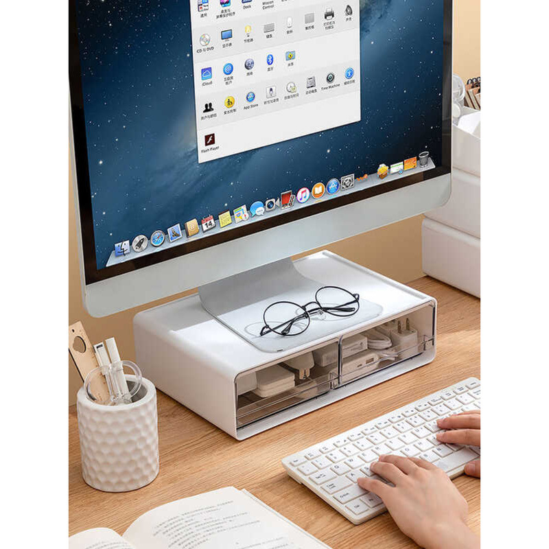 Computer Monitor Elevated Rack Desktop Pad Screen Laptop Bracket Base ...