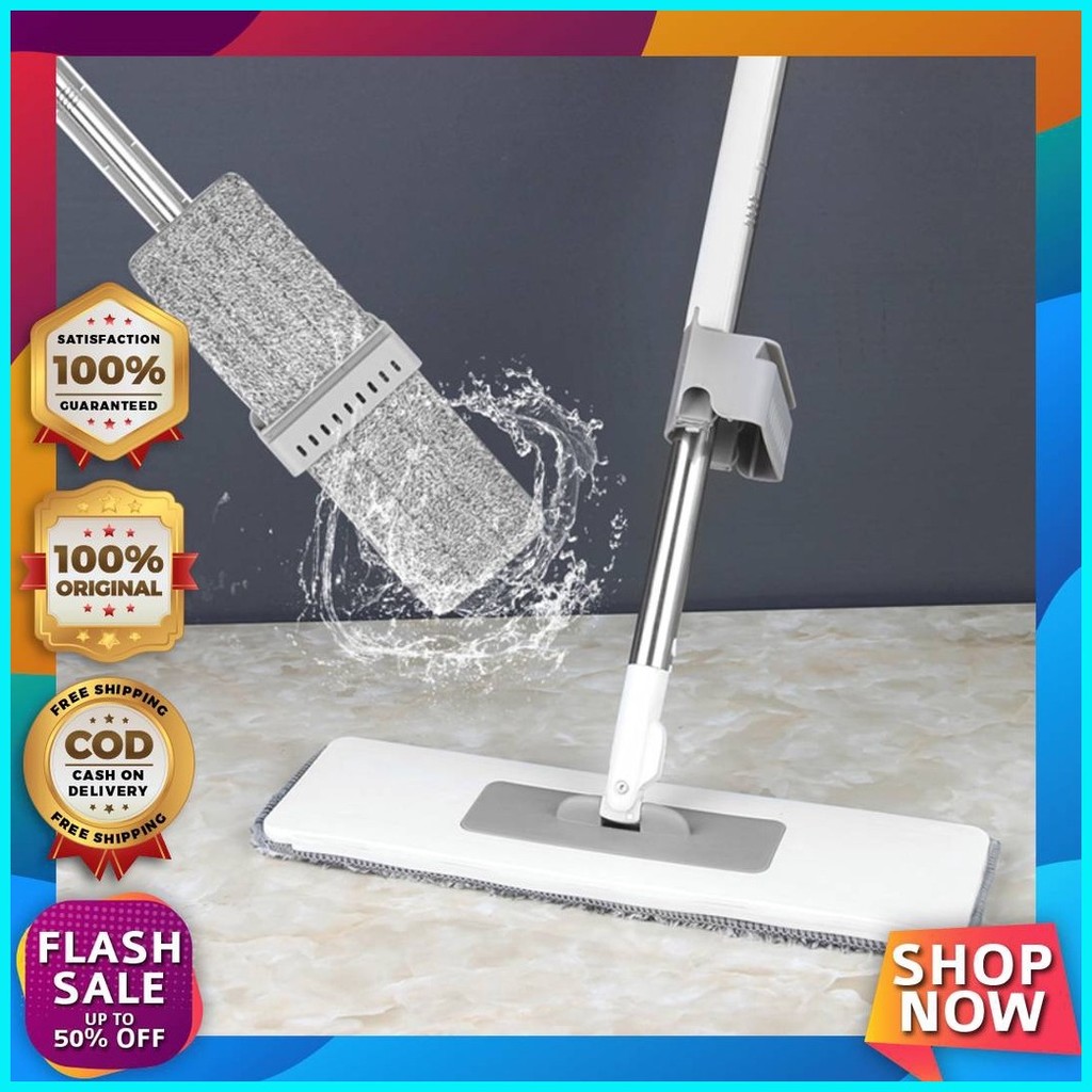 Original Flat Mop Hand Washing Lazy Mop Squeeze Mop Automatic Spin 360 ...