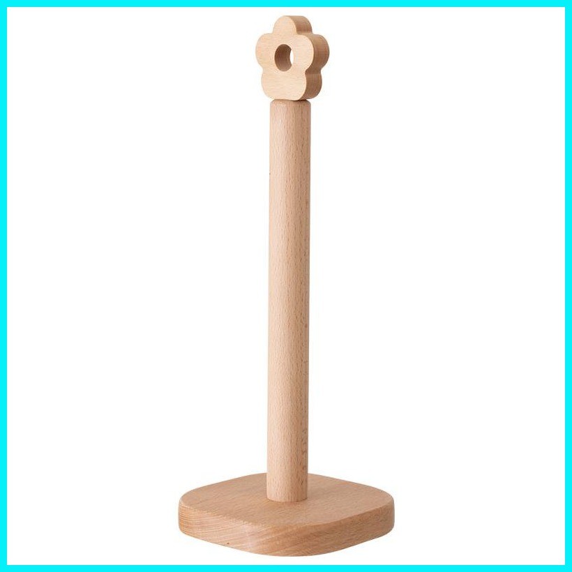 Solid Wood Paper Roll Holder, Beech Wood Paper Towel Holder, Kitchen ...