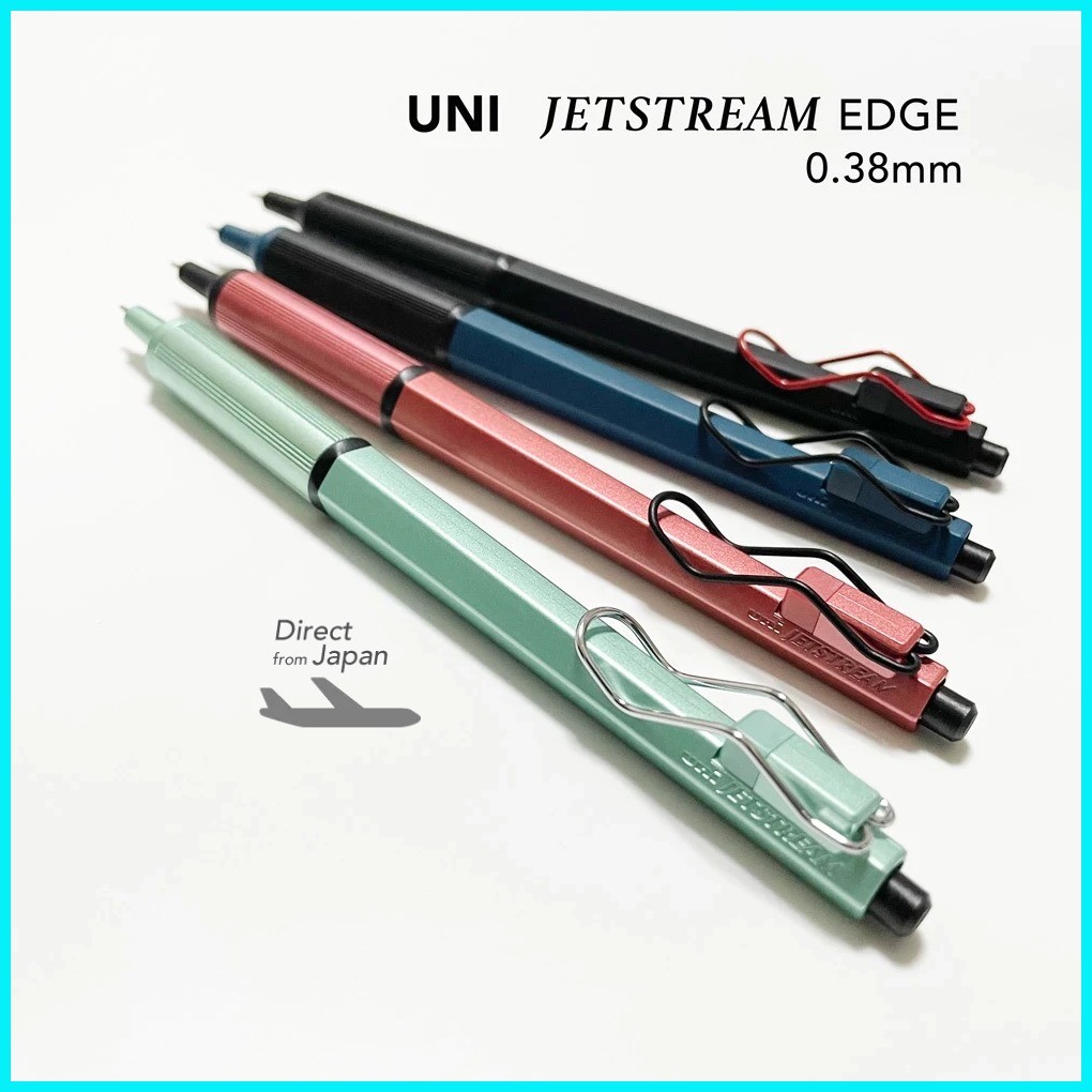 UNI JETSTREAM Edge Ballpen 0.38mm Ink Color Black Fine Tip Ballpen Oil ...