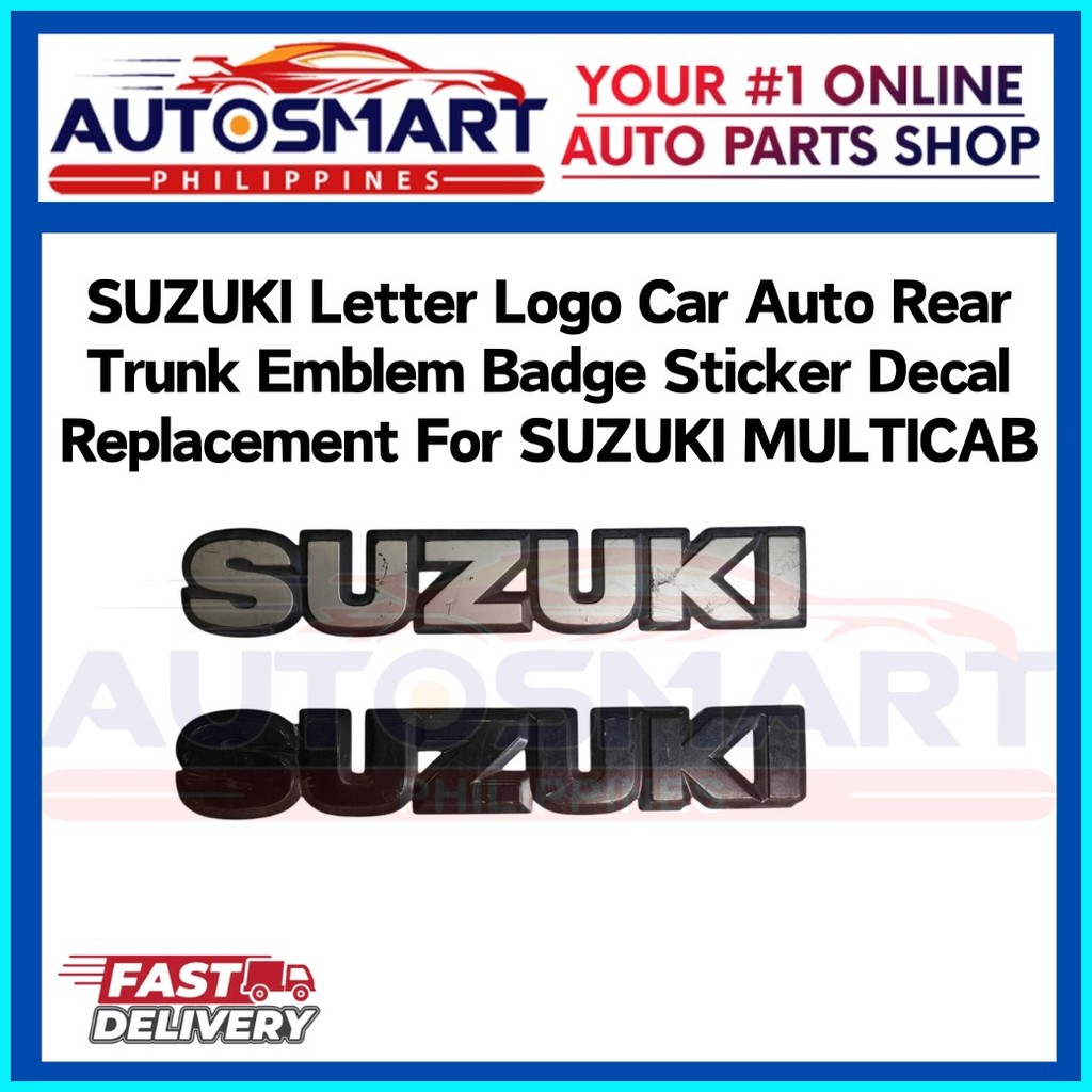 SUZUKI Letter Logo Car Auto Rear Trunk Emblem Badge Sticker Decal ...