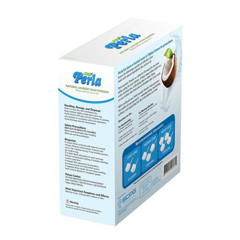 Perla Natural Laundry Soap Powder (800G) | Coconut Oil | Hypoallergenic ...