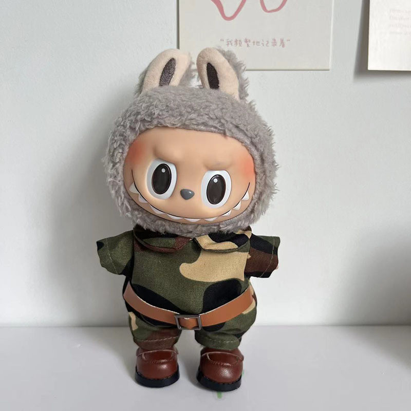 【Clothes Only】For for 17cm labubu Camouflage Jumpsuit | Shopee Philippines