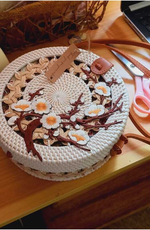 05 Orihinal Rattan Bags Ginawa Mula Sa Bali Indonesia 20Cm May Random ...