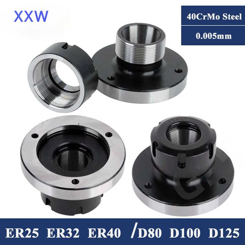 XXW lathe chuck ER16 ER25 ER32 ER40 ER50 100mm 80mm Mini spindle Flange ...