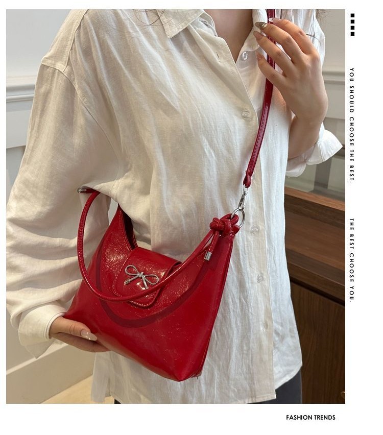 Portable Red Bag Women's New Style Trendy Korean Niche Underarm Bag All ...