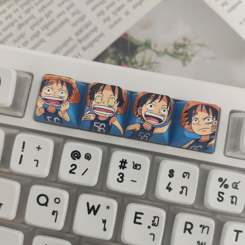 4pcs One Piece Keycaps Cherry R4 PBT Dye Sublimation Mechanical ...