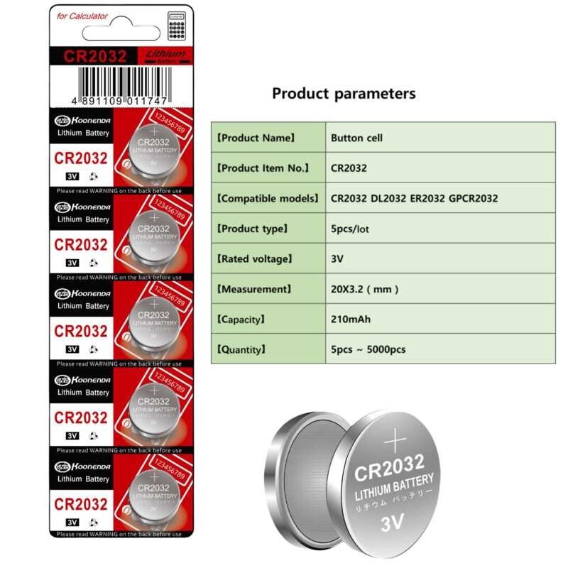 5-50Pcs Cr2032 Lithium Button Coin Cell Battery For Computer ...