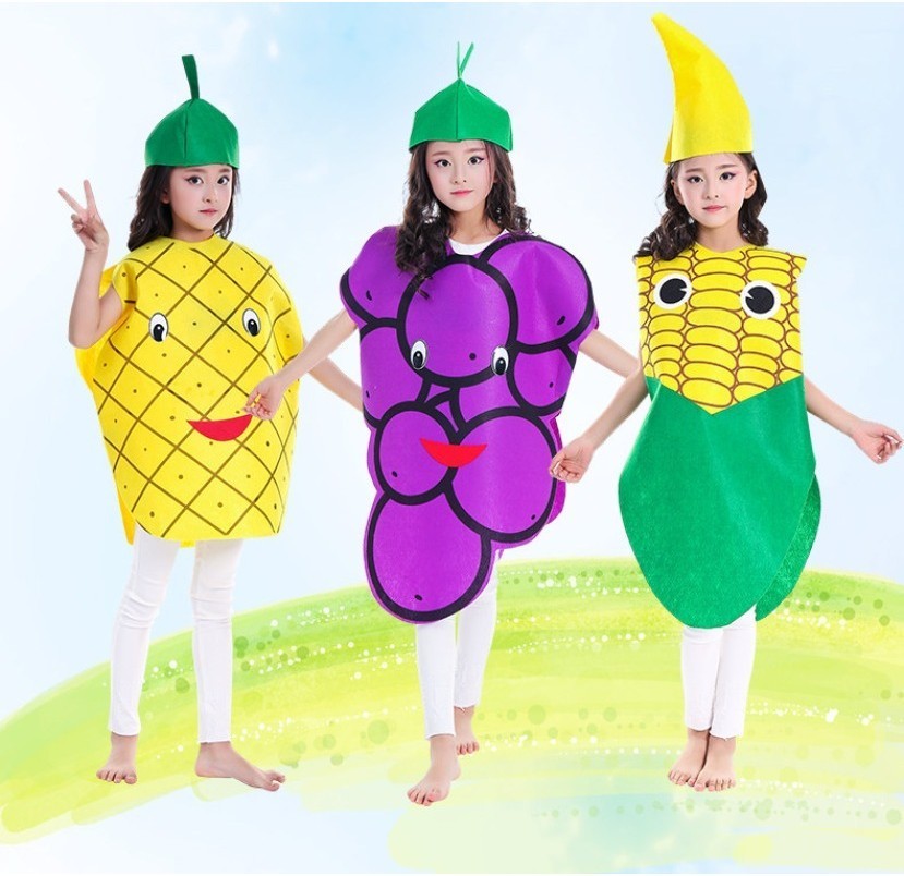Nutrition Month Costume for Girls Fruit Strawberry Costumes Halloween Cosplay Costume for Kids ...