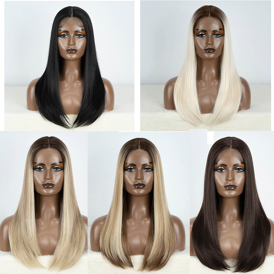 FREEDOM Hair Synthetic Lace Front Wigs For Black Women Straight Bob ...