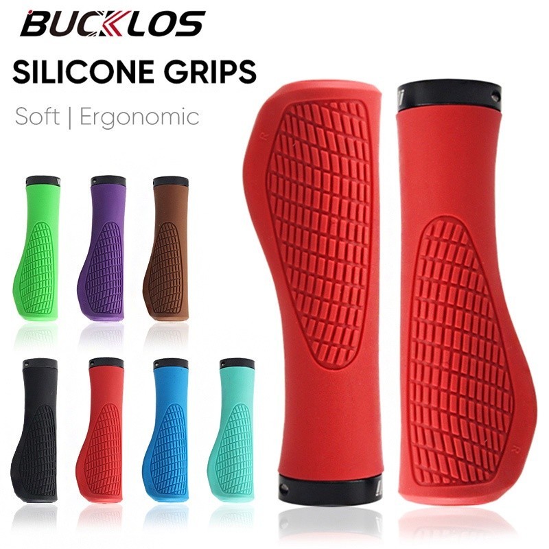 BUCKLOS MTB Handle Grip Ergonomic Bike Grips Handle Shock Absorption ...
