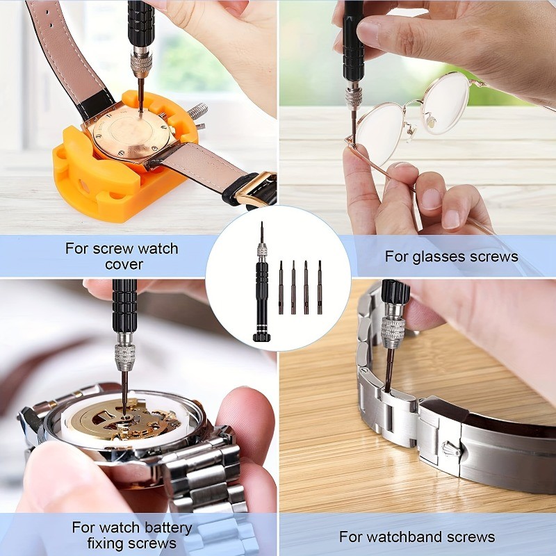 31 Piece Watch Battery Replacement Kit, Watch Repair Screwdriver, Watch ...