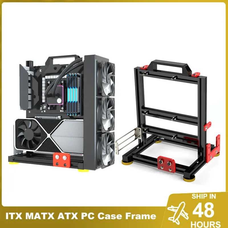 ATX ITX MATX Gamer Cabinet, MOD Desktop PC Case Open Frame Rack, Water ...