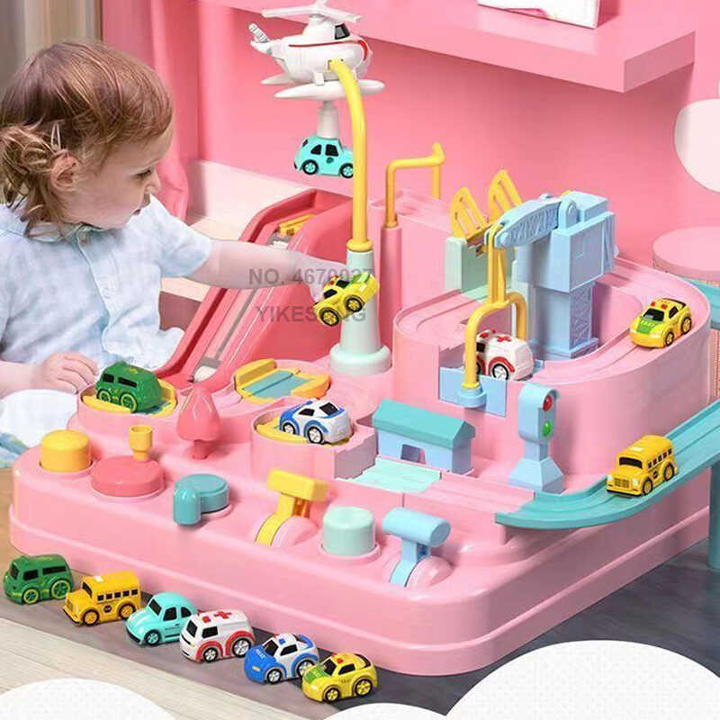 Rail Racing Car Trac Game Children Kids Train Board Adventure Parking ...