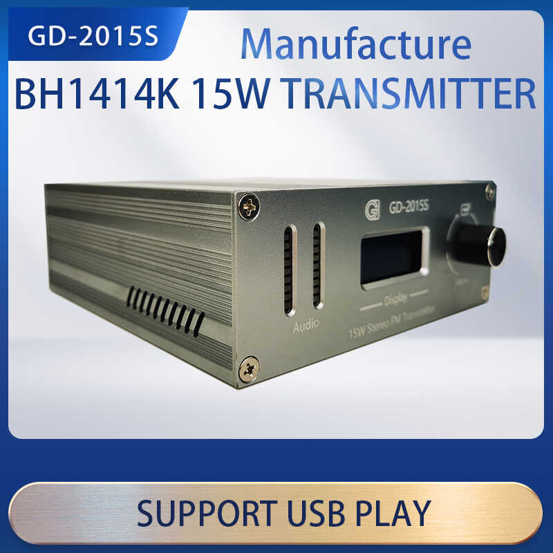 87.5-108Mhz ☆ Gd-2015S 15W PLL Stereo FM Broadcasting Continuous Output Transmitter Radio Statio ...