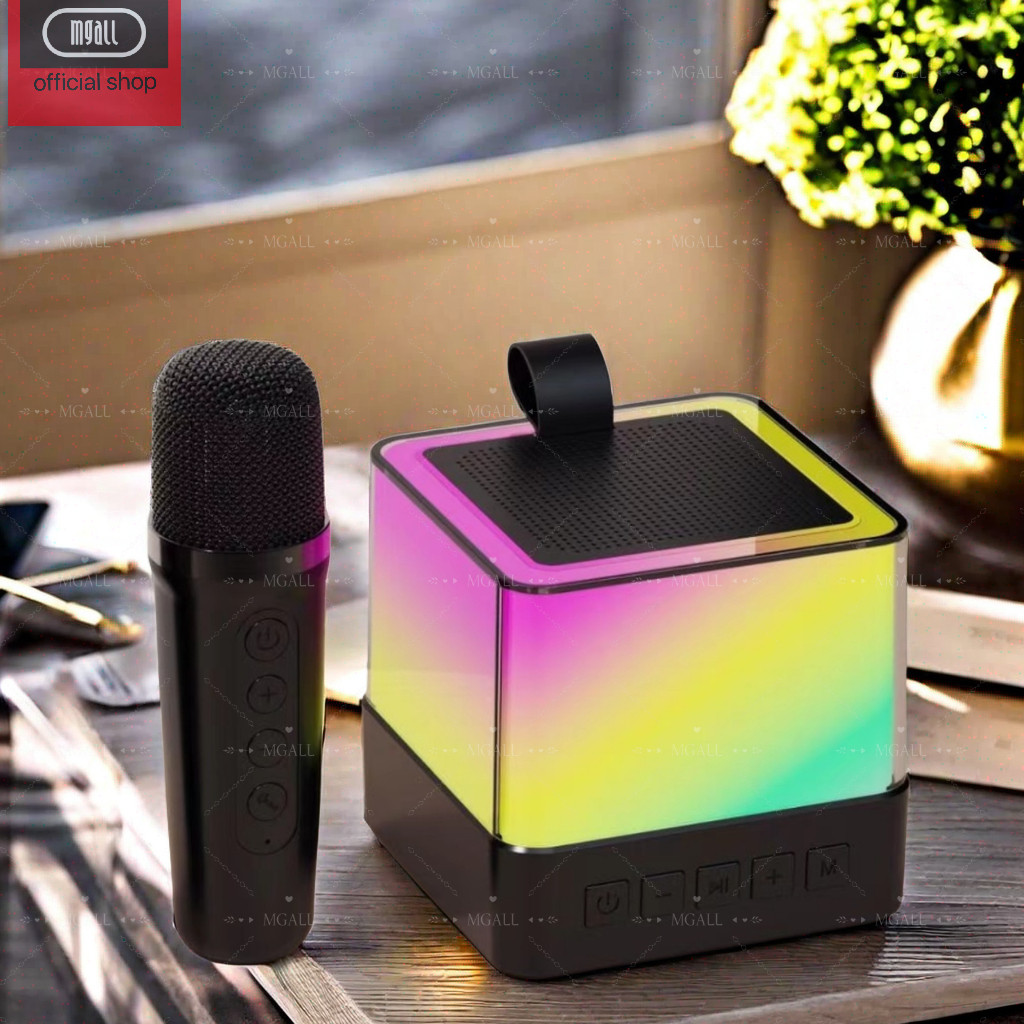 Zeus RGB LED Mini Karaoke Bluetooth Wireless Microphone Portable ...
