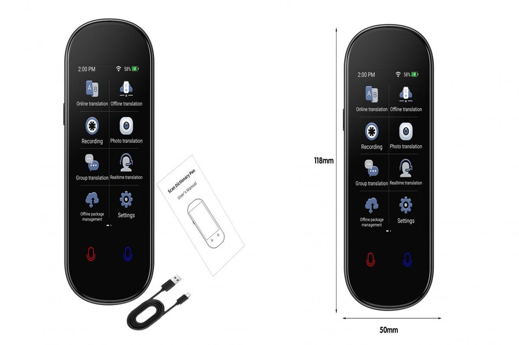 SUN_ Intelligent Recording Translator Language Translator Device ...