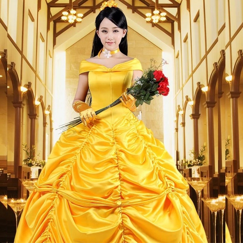 𓍝࿓ Anime Beauty Fancy Dress Cinderella Cosplay Princess Belle Adult ...