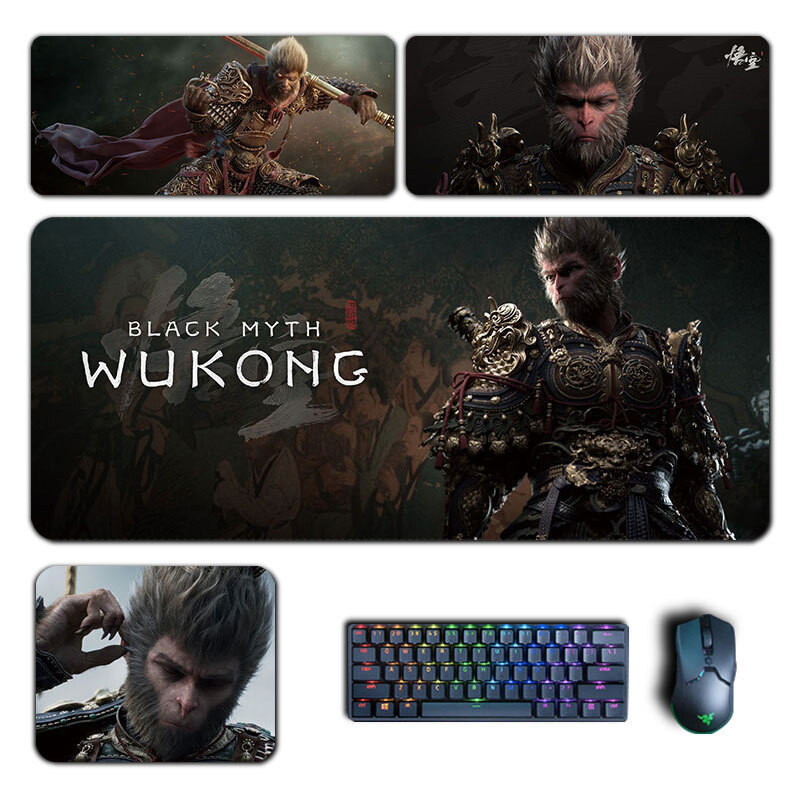 Black Myth Wukong Mouse Pad PC Game SunWukong Large XXL Mousepad ...