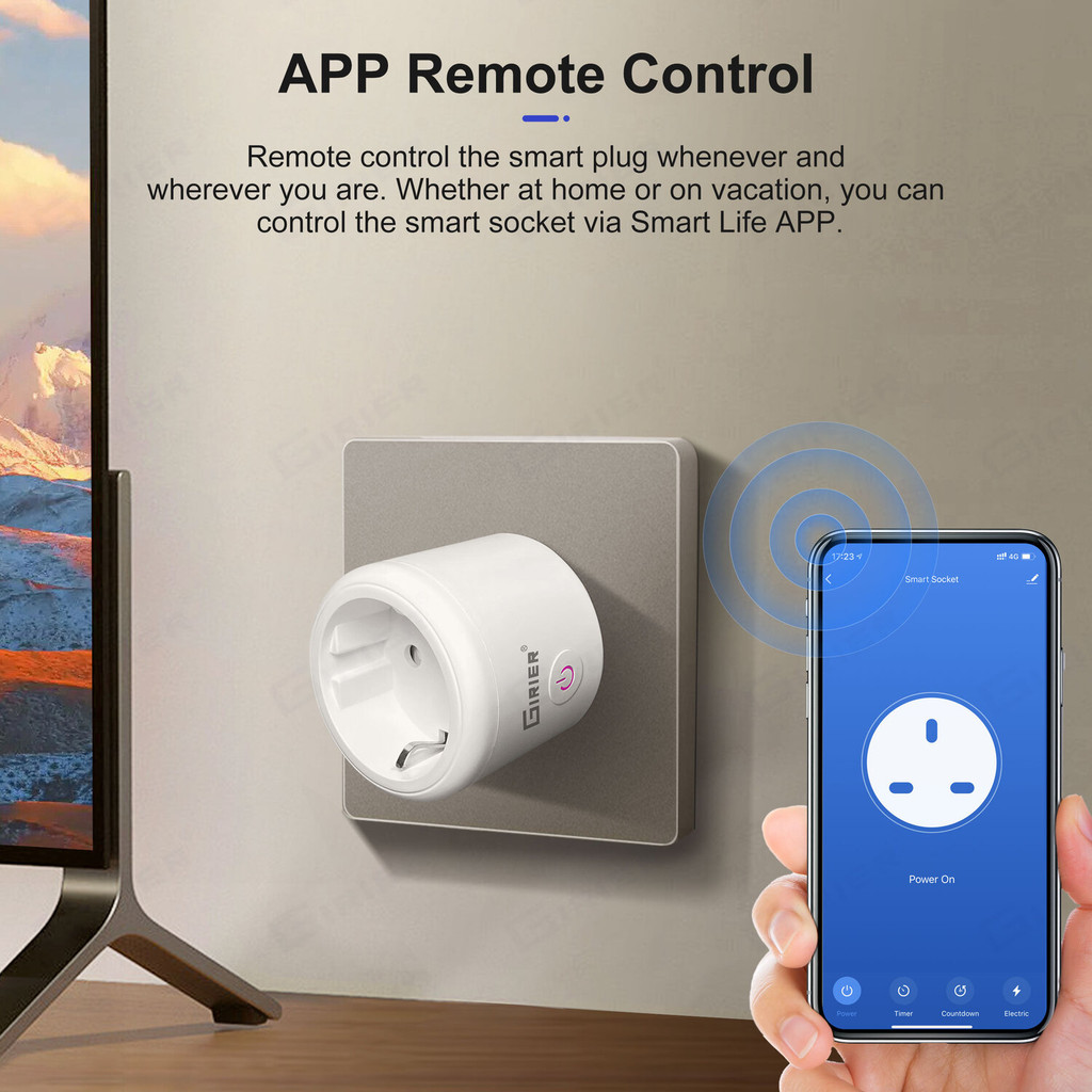 GIRIER Tuya Zigbee Plug 20A Smart Home Socket Outlet EU Power ... GIRIER Tuya Zigbee Plug 20A Smart Home Socket Outlet EU Power ...