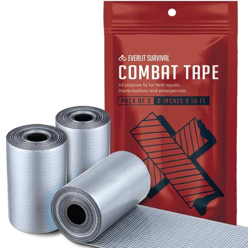 combat EVERLIT survival tape 2 inches x 10 feet outdoor camping hunting ...