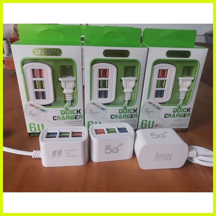 ๑ Tally# original AC 220v input 5v output quick charger 6usb auto-id 3.1A fast charger | Shopee ...