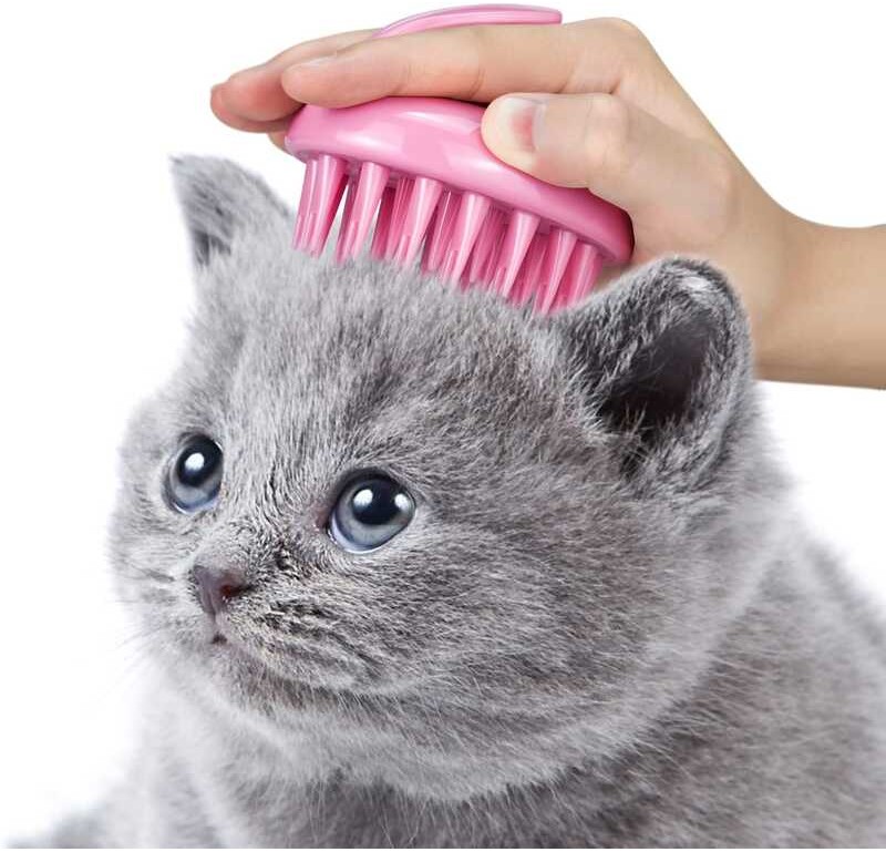 CeleMoon Cat Brush with Soft Rubber Pins, Washable Silicone Pet Brushes ...