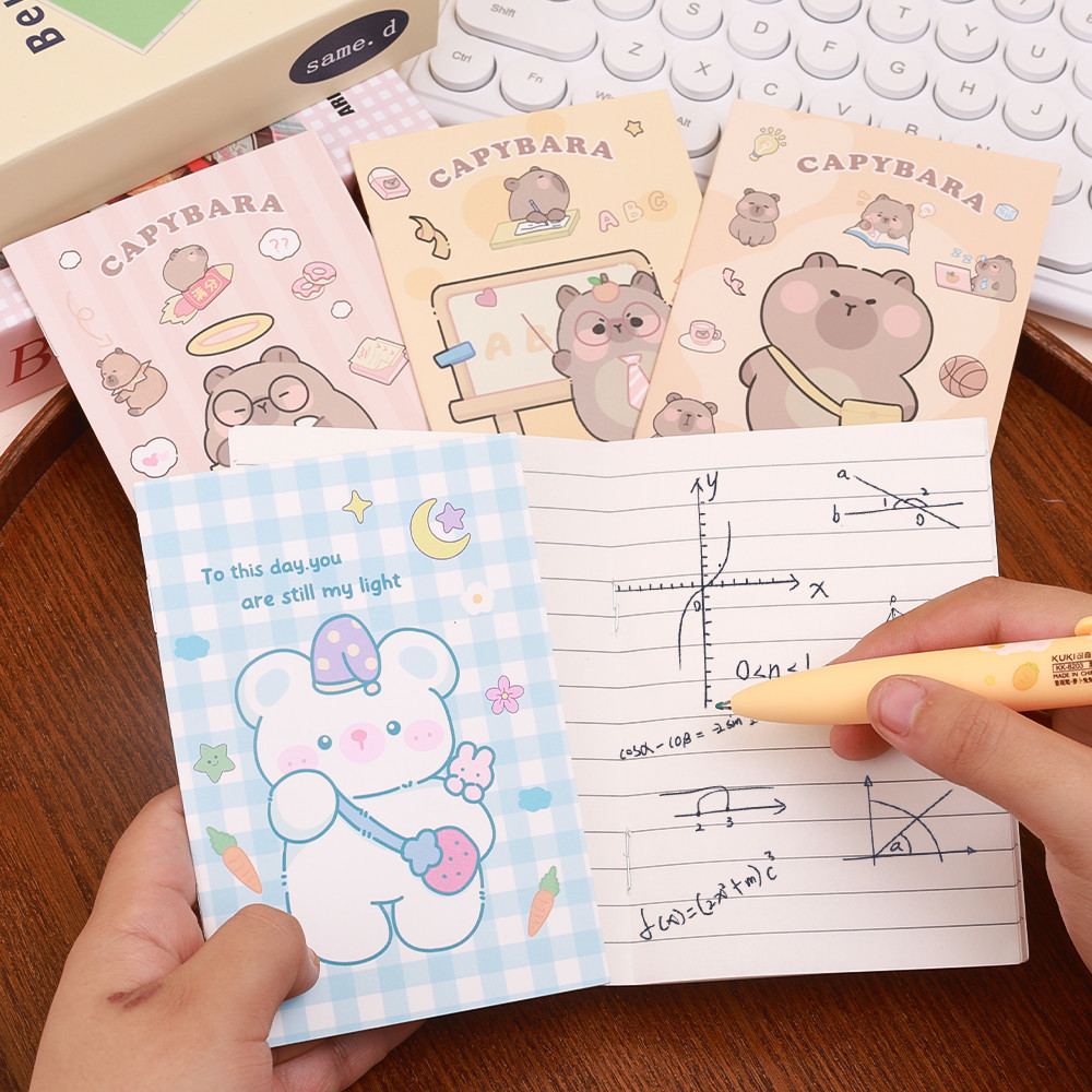 4Pcs Cute Compact Size Study Office Stationery Notebook Mini Practical ...
